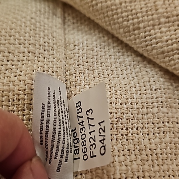 Threshold | Accents | Threshold Textured Weave Back Tab Curtain Panel ...